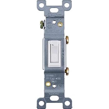 GE Grounding Toggle Switch, Single Pole, In Wall On/Off Fan & Light ...