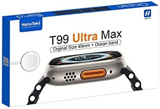 سعر T99 Ultra Max Smart Watch (49mm) Space Aluminum Case With 2 strap (orange and black ...