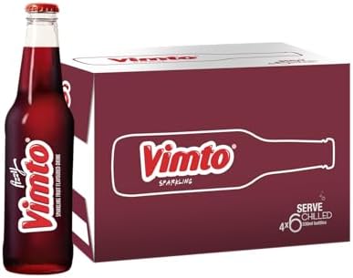Vimto Fizzy Sparkling Fruit Flavoured Drink 330ml Bottle x Pack of 24 ...