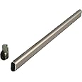 Amazon.com: Top Shelf Hardware Oval Closet Rod with End Supports (Satin ...
