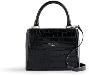 سعر Ted Baker Women's Aynaya Croc Effect Top Handle Small Bag Handbag, Black فى السعودية ...
