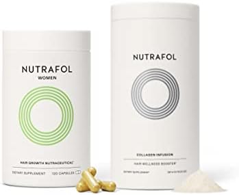 Nutrafol Women's Hair Growth Strengthening Duo | Ages 18-44 | Collagen ...