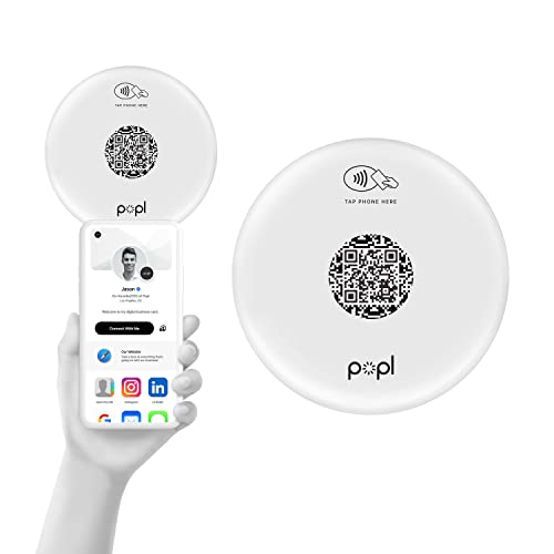 Popl XL Digital Business Card - Smart NFC Sign Sticker - Instantly ...