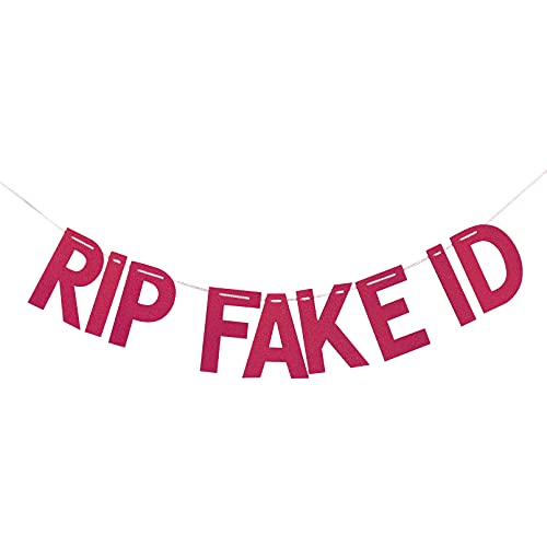 21st Birthday Decorations for Her Women Rose Red Rip Fake ID Funny 21st ...