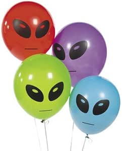 Amazon.com: Cabeza de alien, globos de látex – globos y globos impresos ...