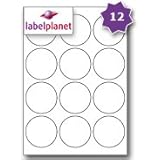6 Per Page/Sheet, 5 Sheets (30 ROUND Sticky Labels), Label Planet ...