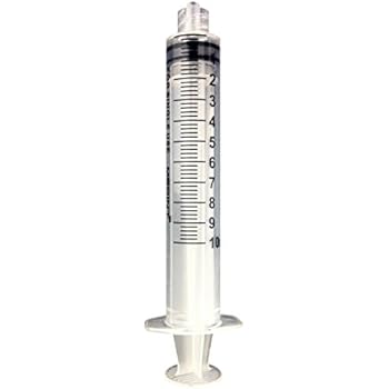 Amazon.com: Syringes Hypodermic 10ml 10cc Syringe Luer Lock Tip Box of ...
