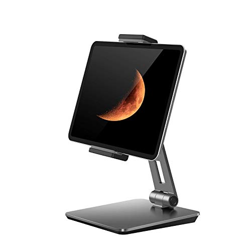 Tablet Stand, Adjustable Heavy Duty Aluminum Stand, 360° Swivel ...