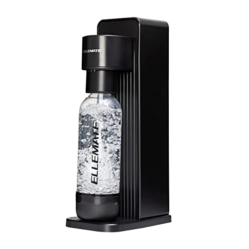Ellemate Dynamic (Black) - Soda Maker/Cordless, Adjustable Fizz Levels for ANY Liquid/Make Sodas ...