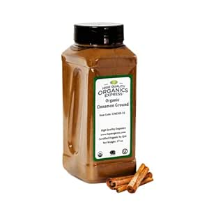 Amazon.com : HQOExpress | Organic Ground Cinnamon | 17 oz. Chef Jar ...