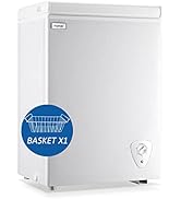Amazon.com: WANAI Chest Freezer 3.5 Cubic Feet Mini Small Deep Freezers with Adjustable ...