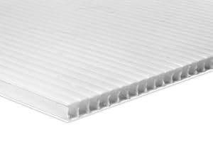 8mm Thick White Plastic Fluted Display Board. 3 Sheets Sized to A1 ...