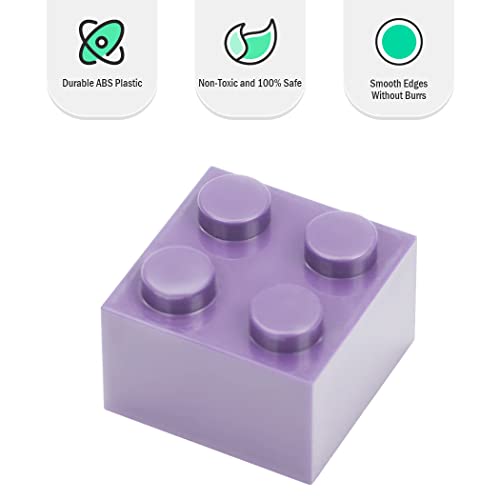 Unirolic Classic Building Bricks Set, 200 Piece 2x2 Basic Building ...