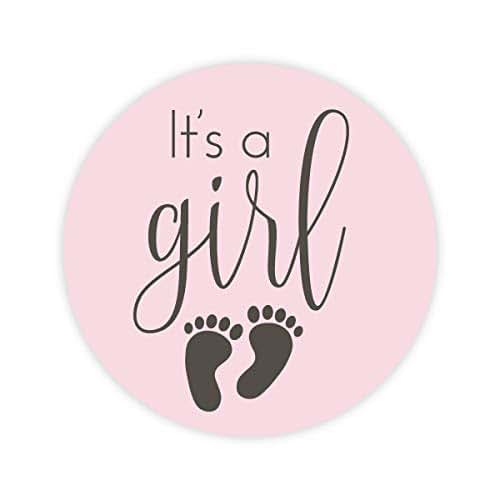 Amazon.com: 120-1" It's a Girl Stickers, Baby Shower Stickers (#372-G ...