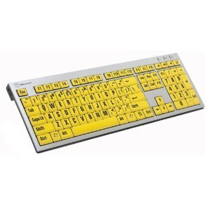 Mua LogicKeyboard LKBU-LPRNTBY-AJPU 大型プリントキーボード 黄色に黒 スリムライン PC有線 USBプラグ ...