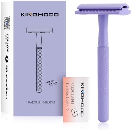 KINGHOOD Copper Single Blade Razor for Gentle & Close Shave - Double ...