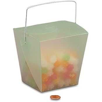 Amazon.com: Green Frosted Plastic Chinese Take Out Boxes 4" X 3 1/2 ...