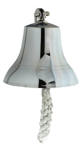 Mountable Silver Dinner Bell with Bracket - MasterBasser