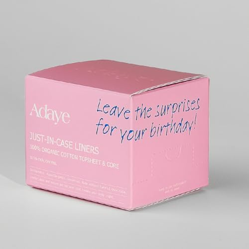 Adaye Period Liners | 100% Organic Cotton Topsheet & Core | Sustainable, Toxin Free, Unscented ...