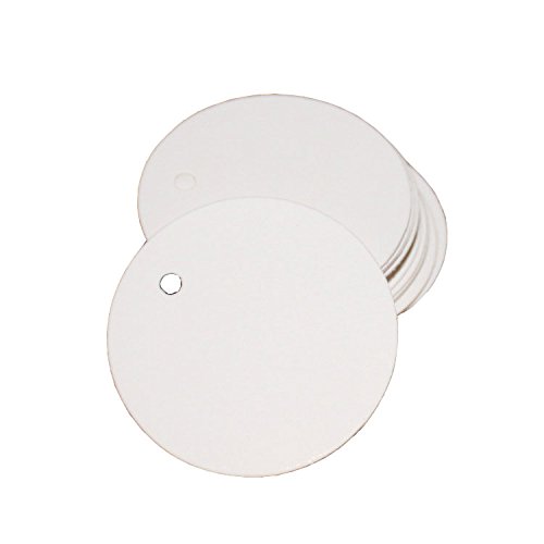Round Shape 100 Pcs Kraft Paper Hang Tags Gift Tags Label Price Tag ...