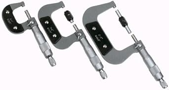 3 Piece Micrometer Set 0-3" with 0.001" increments and Durable PVC ...