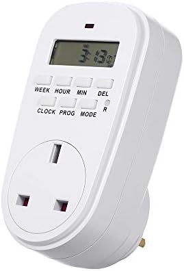 Digital Timer Switch Socket with LCD Display Plug-in Programmable Time Controller Intelligent ...