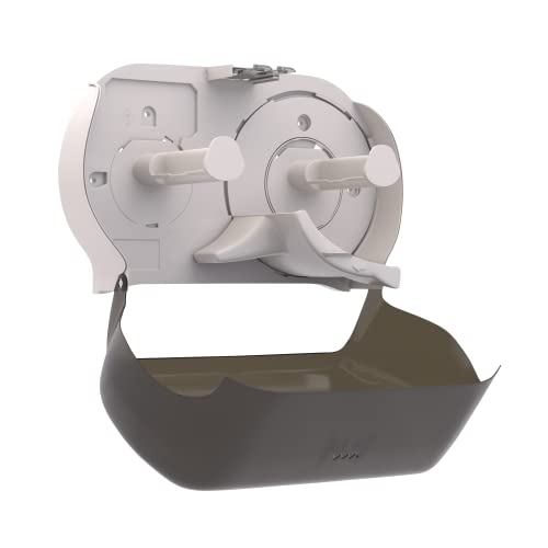 Tork Twin Jumbo Toilet Paper Roll Dispenser Smoke T22, Refill Indicator ...