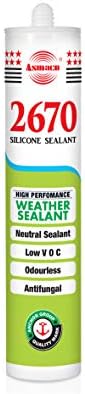 Asmaco 2670 All Weather Silicone Sealant (Black, 24 Pieces) price in ...