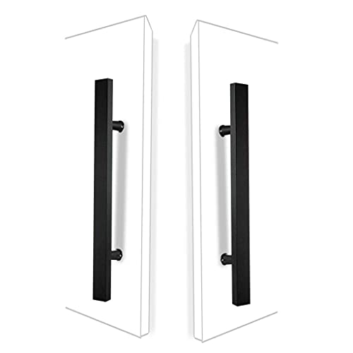 Stainless Steel Push Pull Door Handle Rectangle H-Shape Back To Back ...
