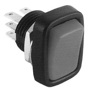 Rectangular Bezel Round Rocker Switch - DPST / On - Off : 30-16160 ...
