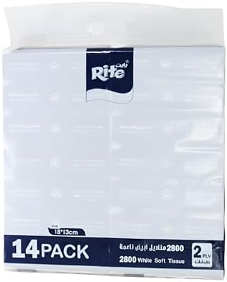 Rite Facial Tissues 14 Boxes of 2 Ply x 200 Sheets, Rite tissue with ...