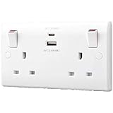 Deta S1298 Slimline Twin 13 Amp Switch Socket with 2 x High Power USB ...