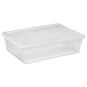 Amazon.com: Sterilite 28 Quart Clear Plastic Bin Storage Box Tote ...