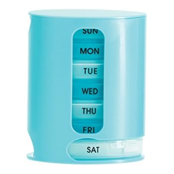 Amazon.com : Danielle Enterprises 7 Day Tower Pill Box Organizer, Blue ...