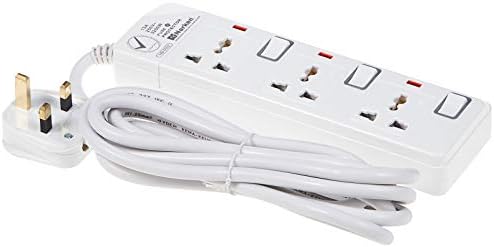 Narken E-Series Heavy Duty Electric Universal Extension Cord 3 Socket 3 ...
