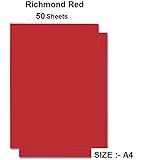 Generic 50 A4 Sheets/Papers/Craft Board Light Red Color 170~220 Gsm ...
