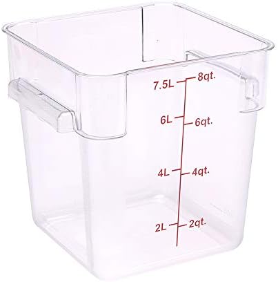 Met Lux 8 Quart Brine Buckets, 10 Square Marinating Containers - With ...