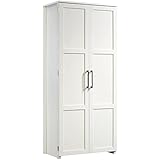 Amazon.com: Sauder Large Storage Cabinet, Soft White Finish : Home ...