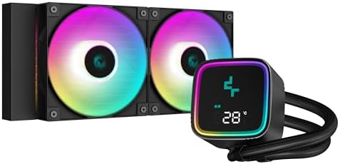 DeepCool LS520 SE DIGITAL Liquid Cooler 240mm 4th Gen Dual-Chamber Pump ...