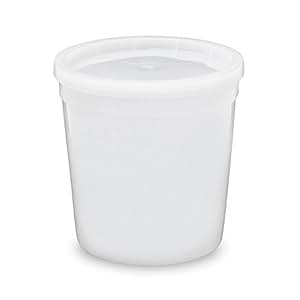 Amazon.com: ¼ Gallon (32 oz.) 1 Quart Food Grade - Food Safe - Round ...