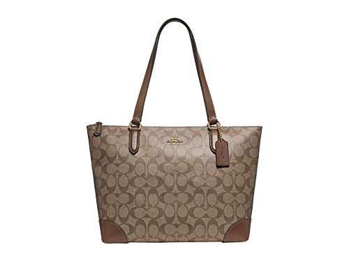 Coach Signature Zip Tote Shoulder Handbag - The Style optimist