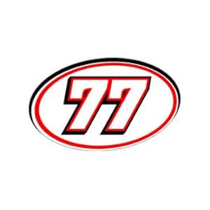 Amazon.com: Graphics and More 77 Number - Jersey Racing Window Bumper ...