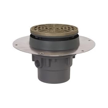 Soux Chief 822-2ANR Halo Adjustable Floor Drain with Deck Flange ...