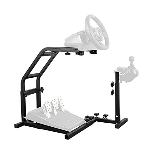 PNKKODW Racing Wheel Stand, Steering Wheel Stand Height Adjustable ...
