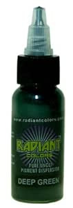 Amazon.com: Radiant Colors - Deep Green - Tattoo Ink 1oz Made in USA ...