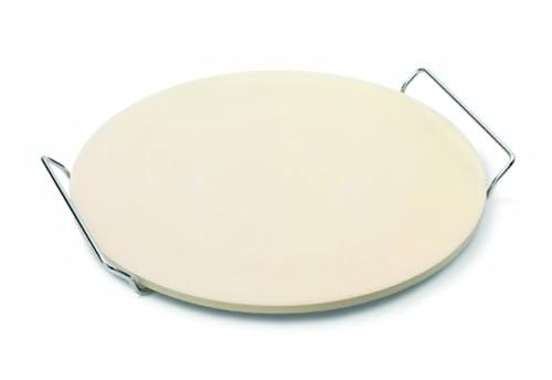 JAMIE OLIVER Pizza Stone and Serving Rack - Round Earthenware Clay - 14 ...