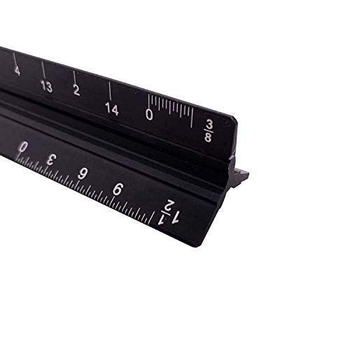 Architect Scale Ruler, 12 Inches Triangular Architectural Scale Ruler ...