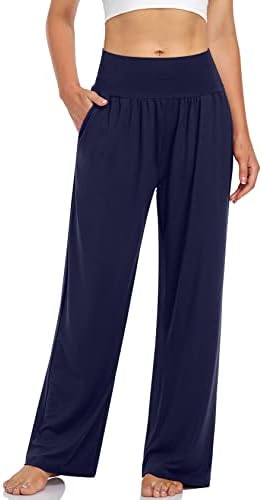 UEU Women's Casual Loose Wide Leg Cozy Pants Yoga Sweatpants Comfy High ...