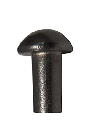 5/32" Diameter X 1/4" Length Solid Steel Round Head Rivet, Plain Finish ...