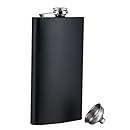 Amazon.com | TOX TANEAXON 12 oz Matte Black Pocket Liquor Whiskey Hip ...